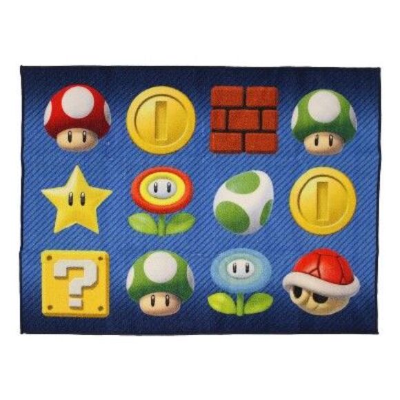 Nintendo | Accents | Super Mario 25x4 Super Mario Elevated Rug Blue ...